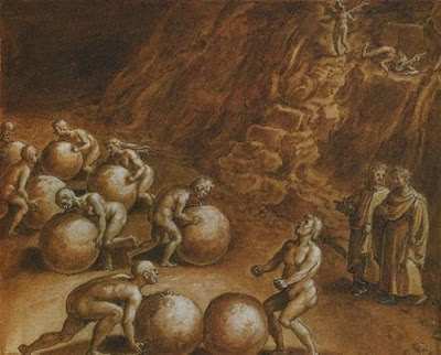 Canto VII, Dante e Virgilio fra prodighi e avari - Metropolitan Magazine