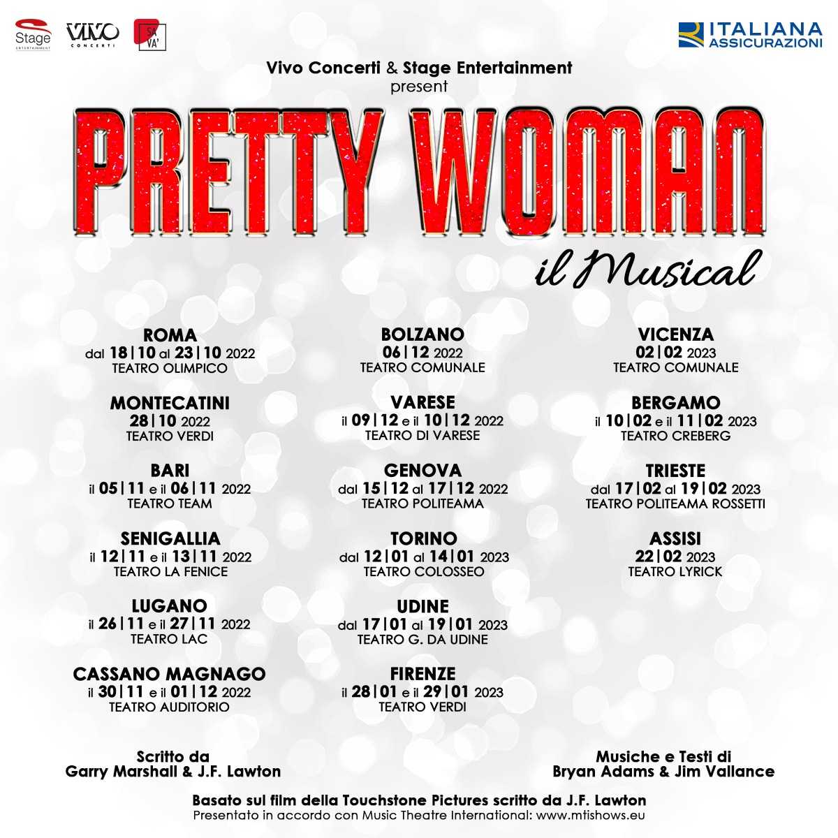 Pretty Woman il Musical: ecco tutte le date del tour 2022-2023